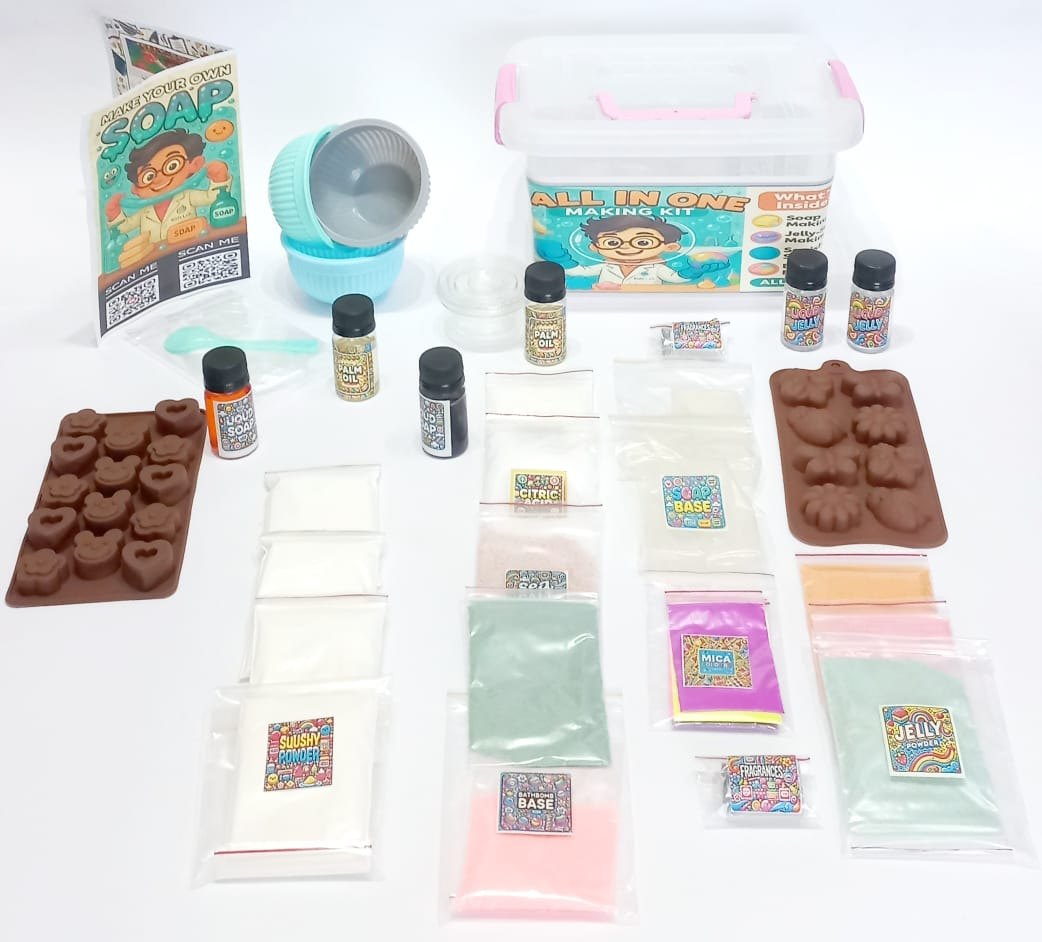 All In One Soap Making Kit – بوكس الأربع تجارب – Kids Lab